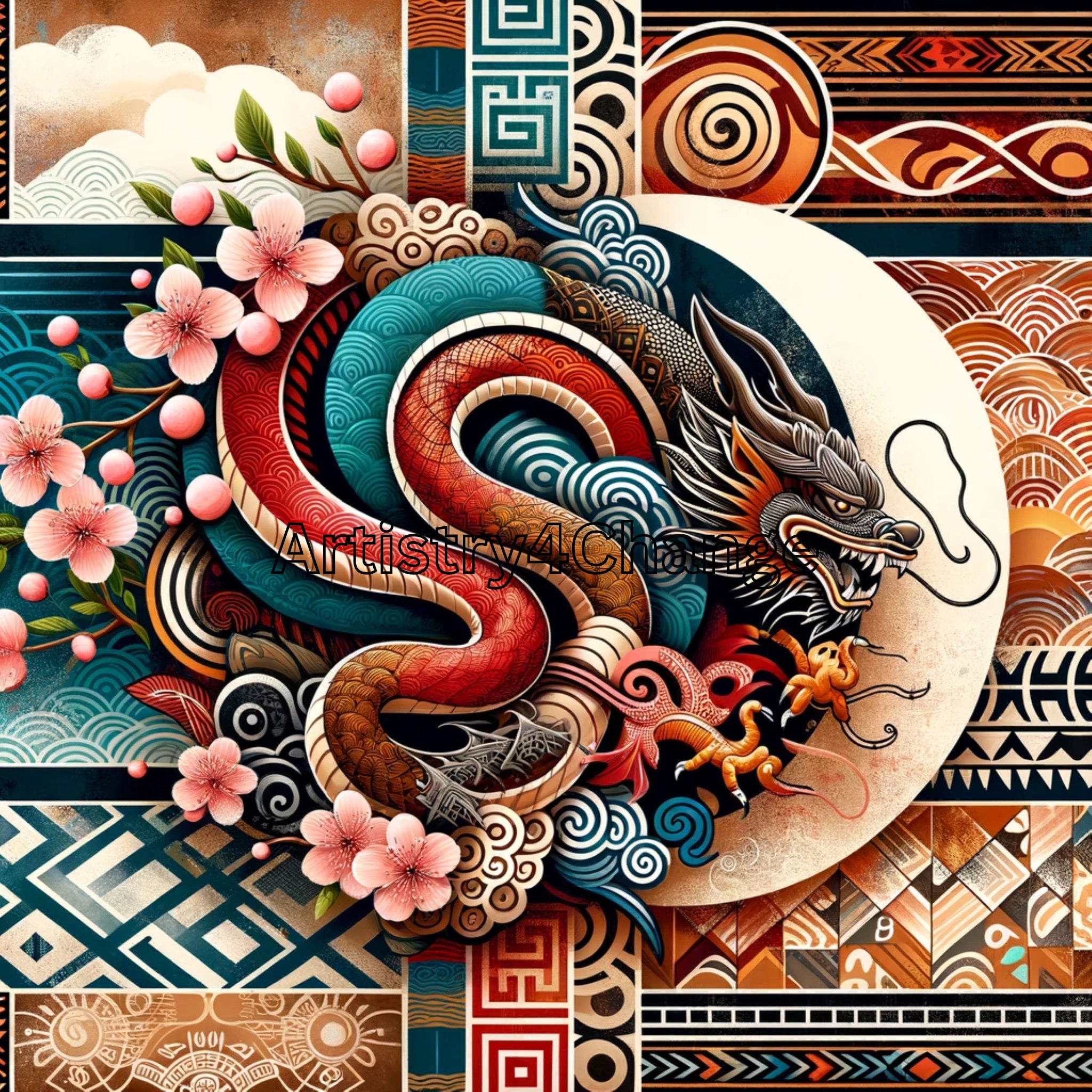 Cultural Fusion Art, Multicultural Digital Download, Inclusive Artwork ...