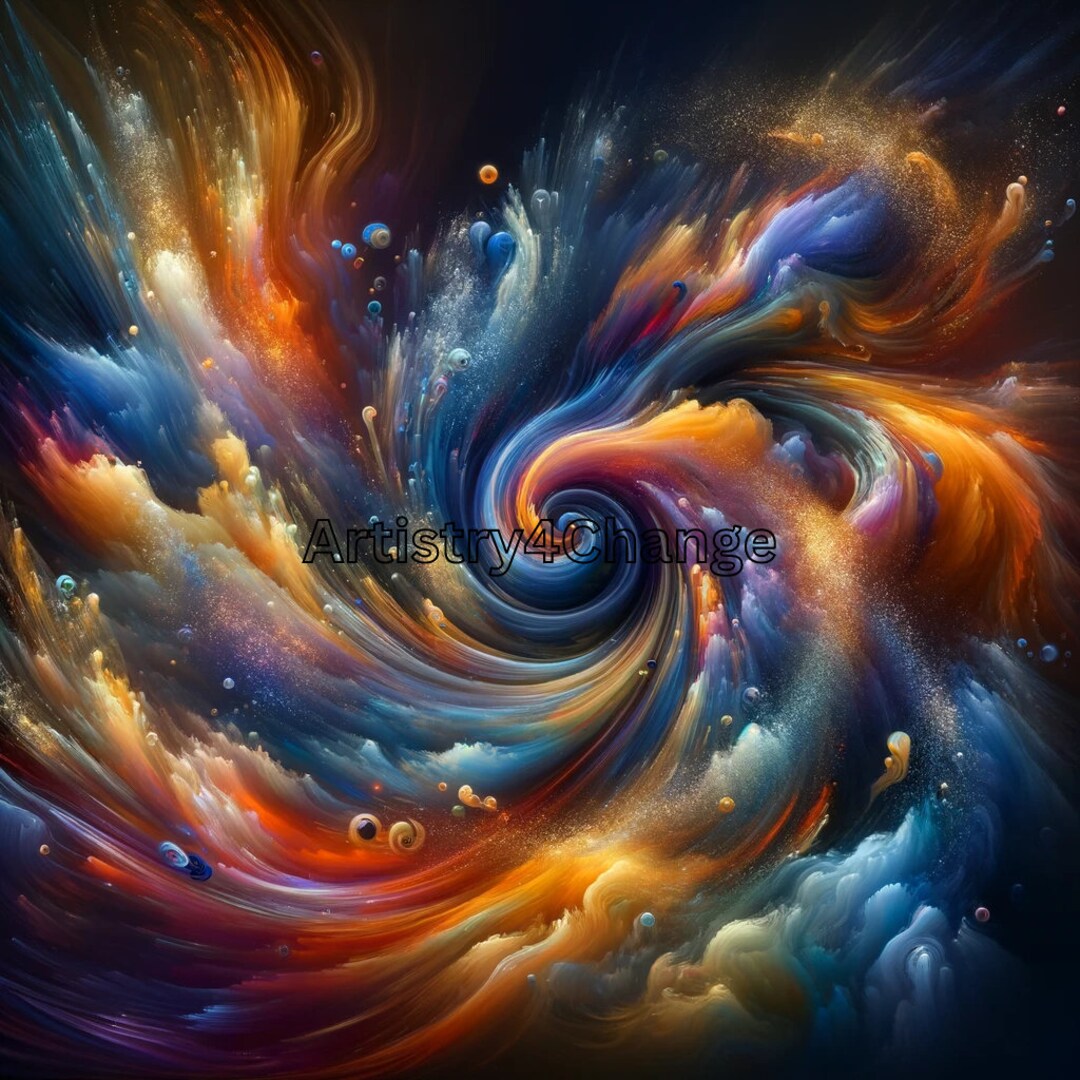 Abstract Digital Art, Fluid Colors, Imaginative Artwork, Swirling Hues ...