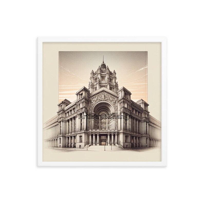 Architectural Artwork, Famous Landmark Print, Modern Classic Design ...