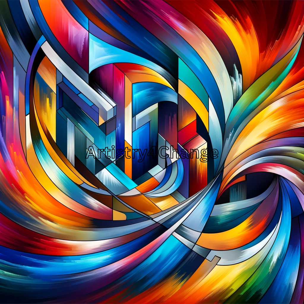 Abstract Art, Geometric Design, Bold Colors, Modern Decor, Dynamic ...