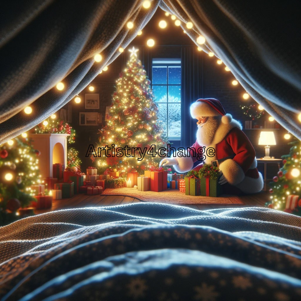 Santa's Secret Visit Christmas Eve Art Child's - Etsy