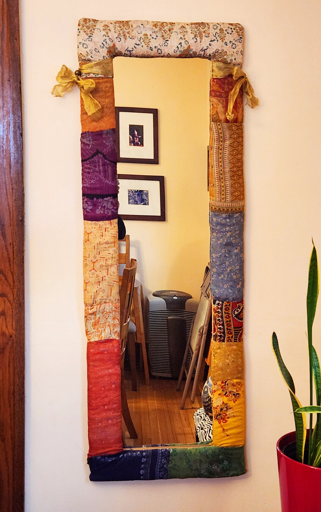 Silk Upholstered Cloth Mirror - Etsy