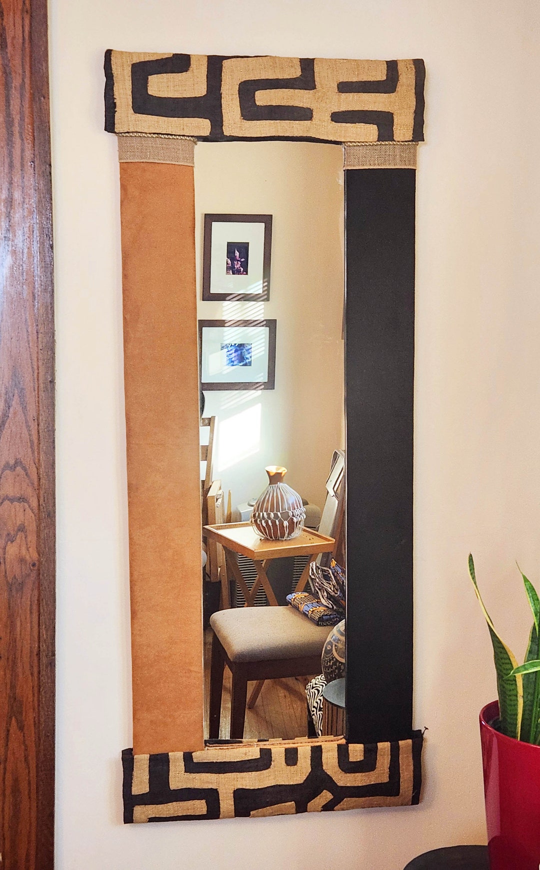 African Kuba Cloth Mirror - Etsy