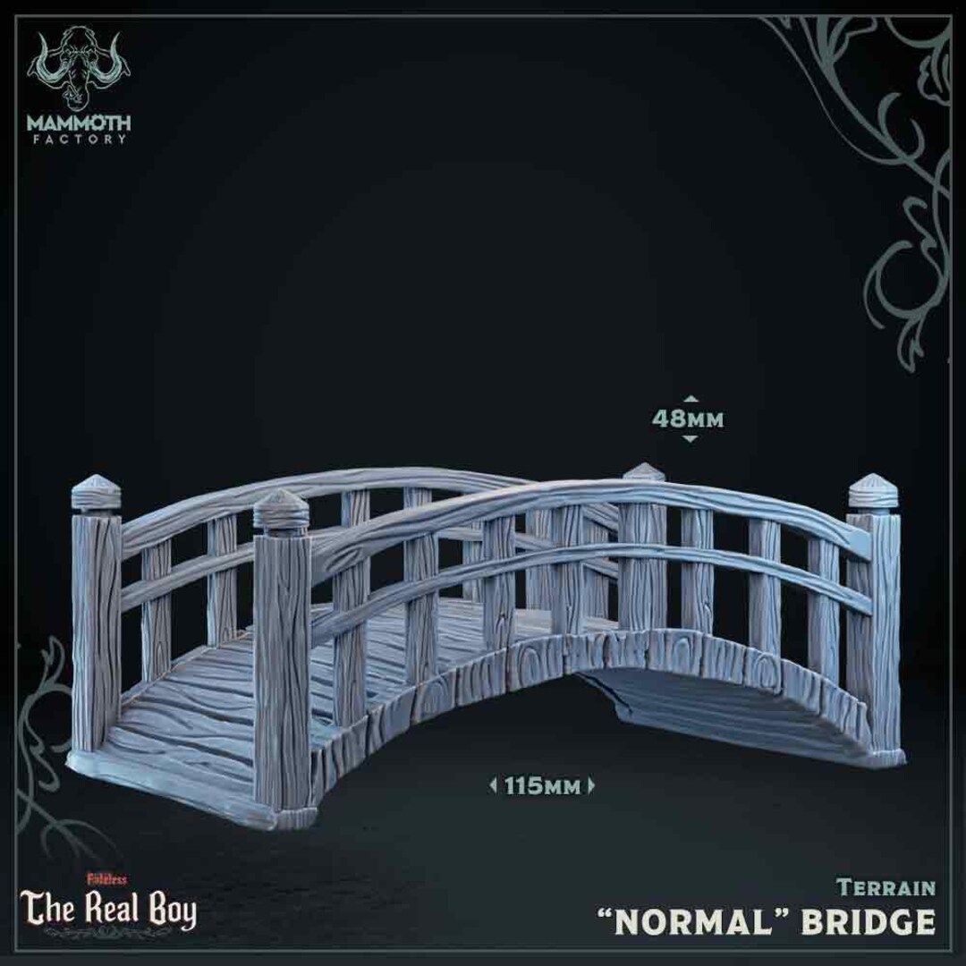 A Normal Bridge | Terrain Scatter Prop | the Real Boy Set | 3D Resin ...