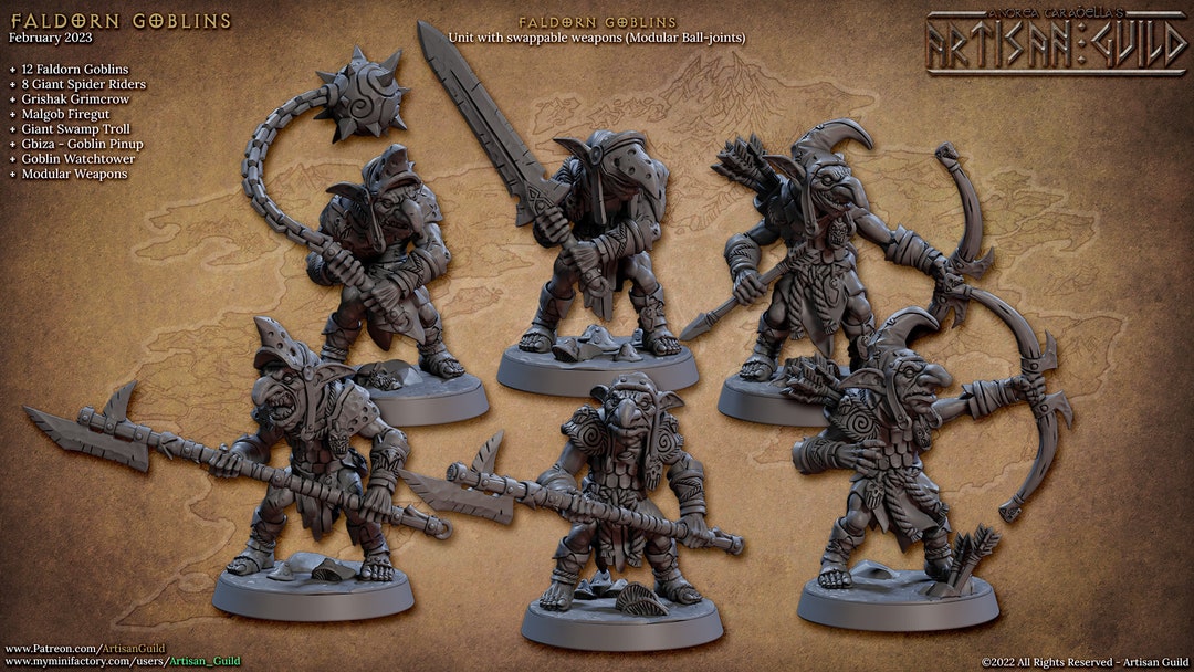 Faldorn Goblins | Dnd Minifigures | Faldorn Goblin Set | 3D Resin ...