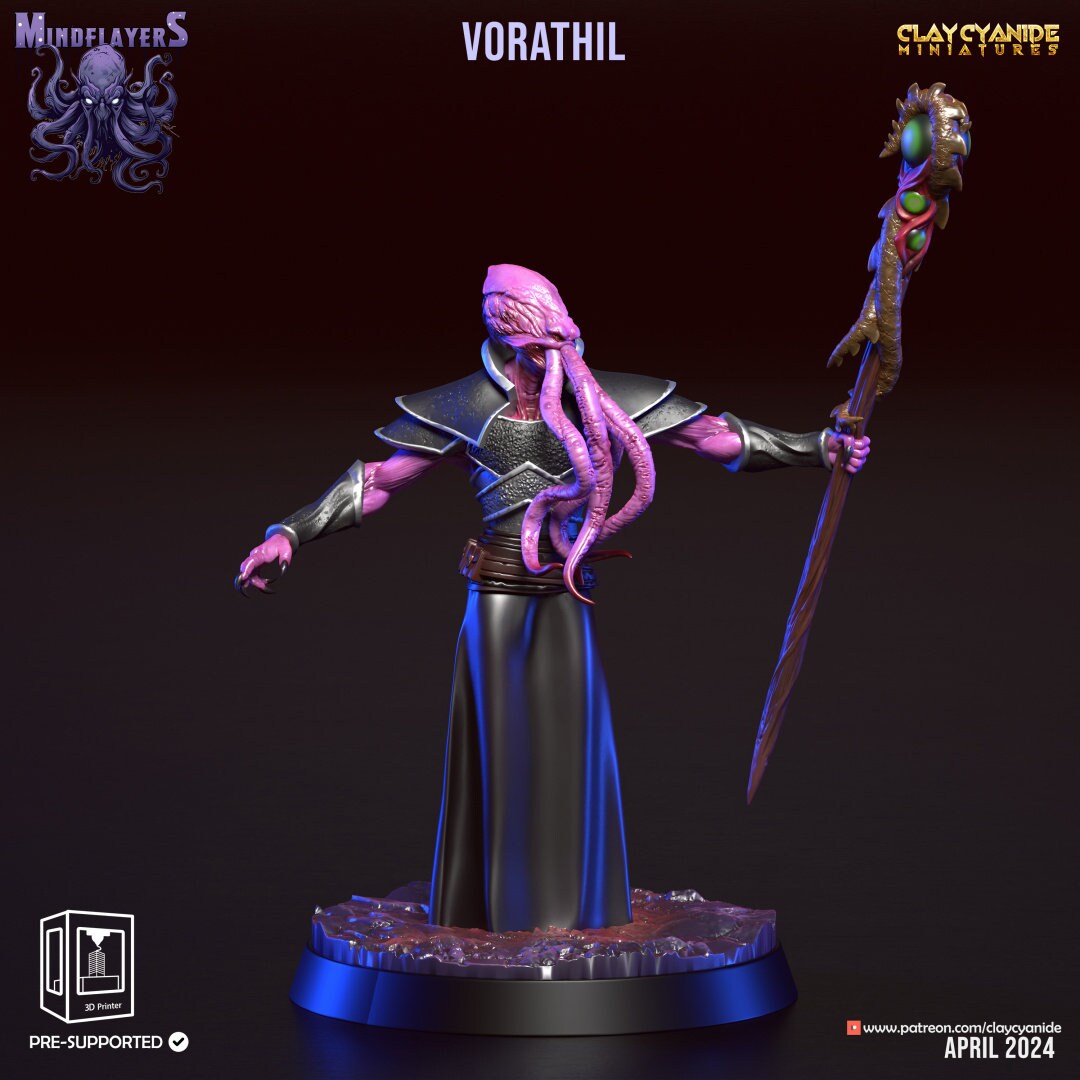 Mindflayer Illithid | Dnd Minifigures | Mindflayer Set | 3D Resin ...