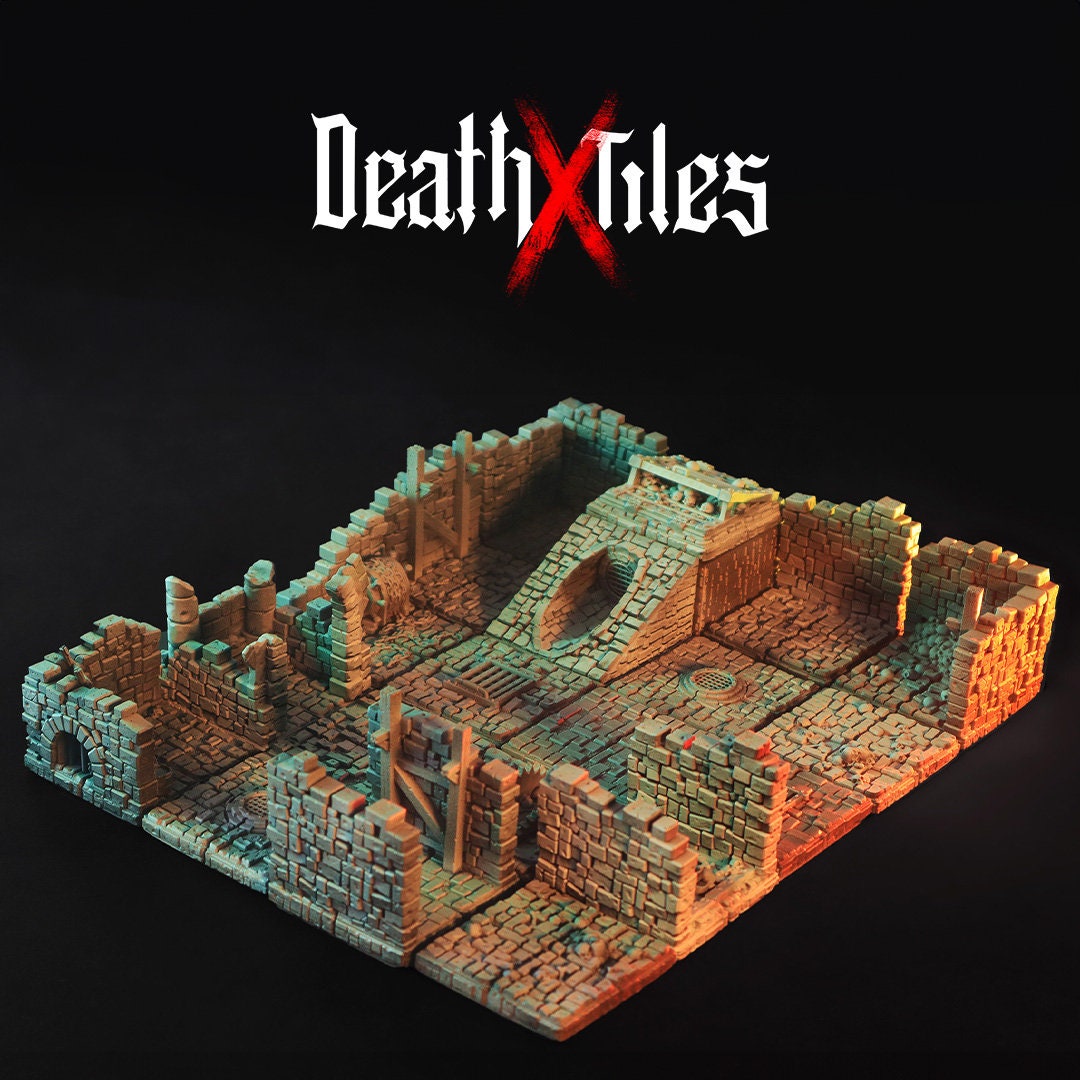 3D Printed Modular Dungeon Terrain Tile Set for Your Tabletop Dungeon ...