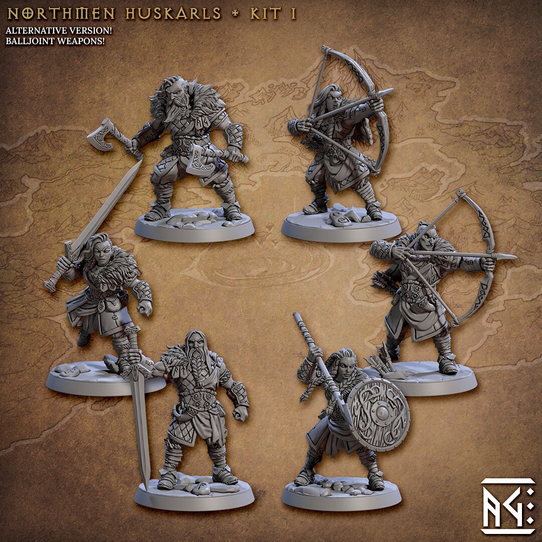 Northmen Huksarls | Dnd Minifigures | Skutagaard Northmen Set | 3D ...