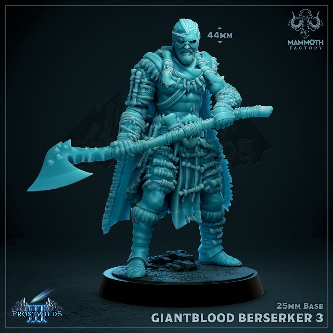 Giantblood Berserkers | Dnd Minifigures | Frostwilds III Set | 3D Resin ...