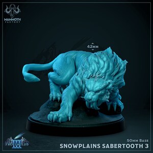Snowplain Sabertooth | Dnd Minifigures | Frostwilds III Set | 3D Resin ...