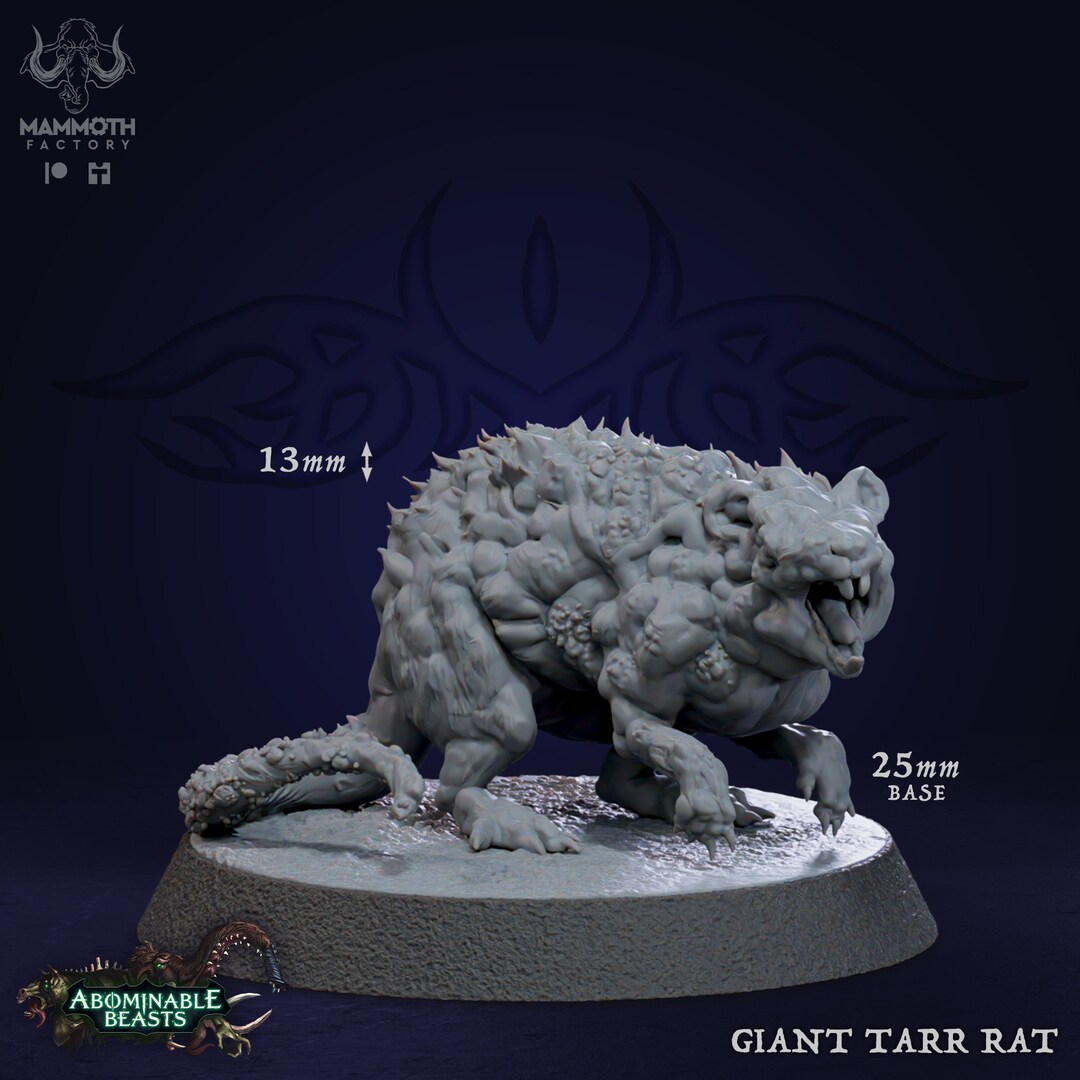 Animal Figures Dnd Minifigures Abominable Beasts Set 3D Resin Printed ...