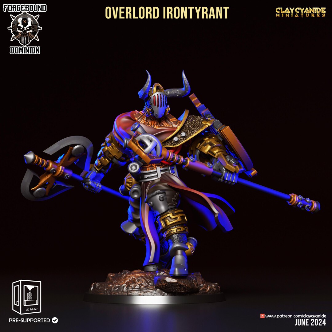 Overlord Iron Tyrant | Dnd Minifigures | Forgebound Dominion Set | 3D ...