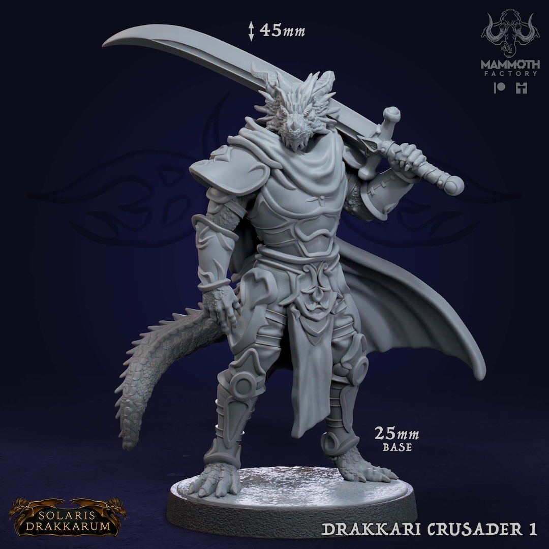 Drakkari Crusaders | Dnd Minifigures | Solaris Drakkarum Set | 3D Resin ...