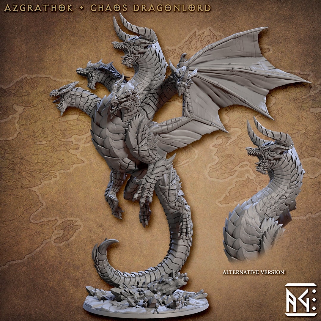 Azgrathok the Chaos Dragonlord Dnd Epic Boss Minifigure Draconian ...