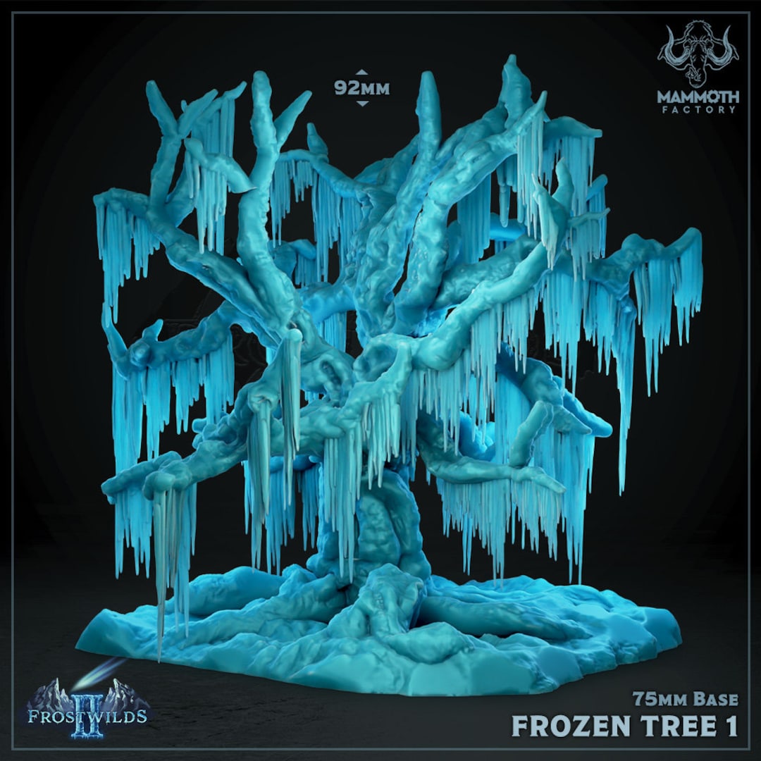 Frozen Trees | Dnd Terrain Scatter Prop | Frostwild II Set | 3D Resin ...