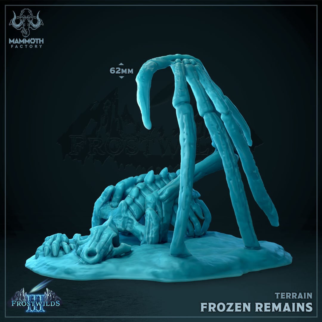 Frozen Skeletal Remains Dnd Terrain Scatter Prop Frostwilds III Set 3D ...
