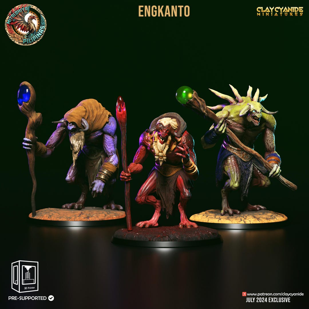 Engkanto Dnd Minifigures Philippine Mythology Set 3D Resin Printed - Etsy