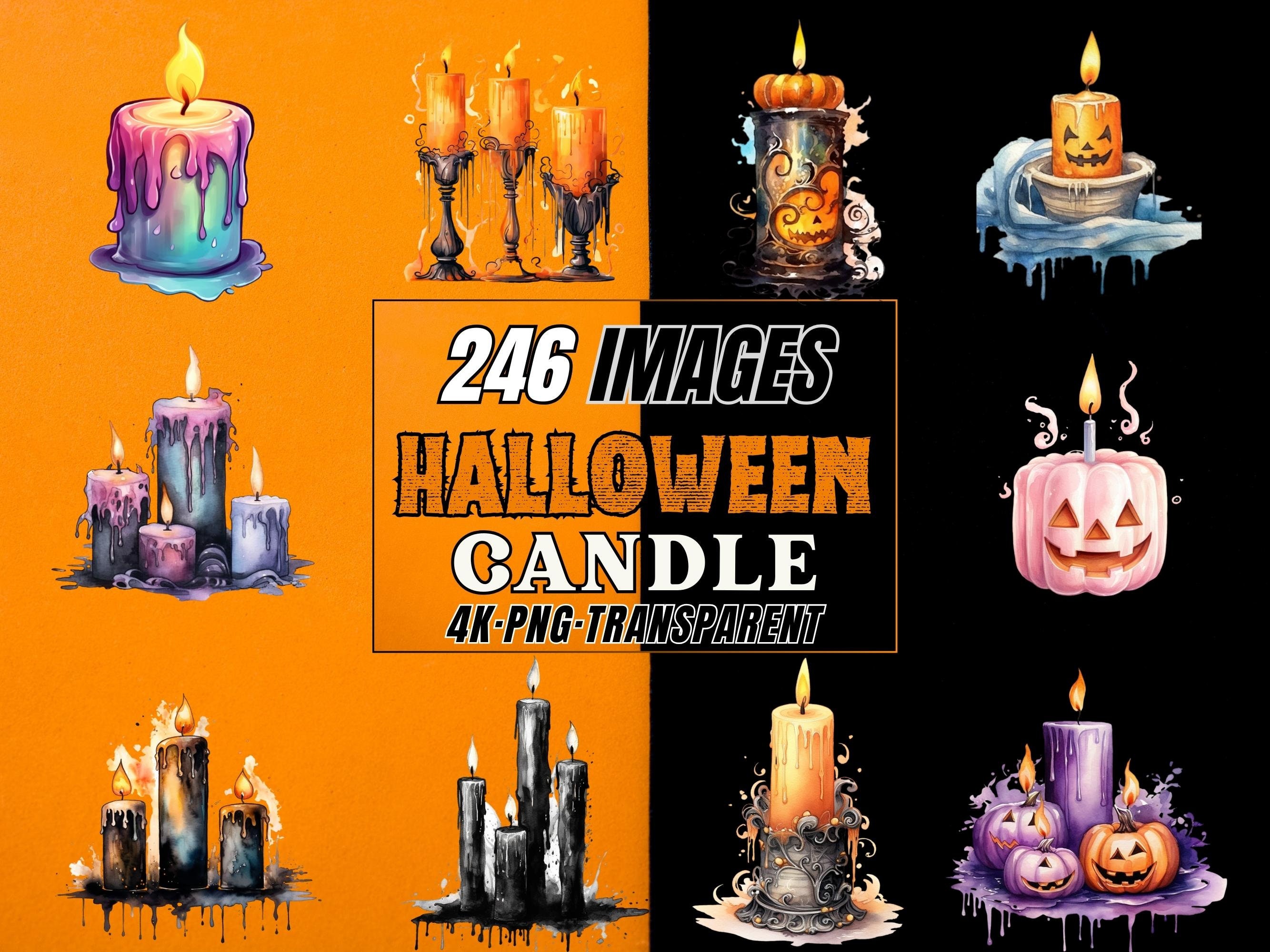 246 Candles Halloween Clipart, Spooky PNG, and Gothic Graphics for ...