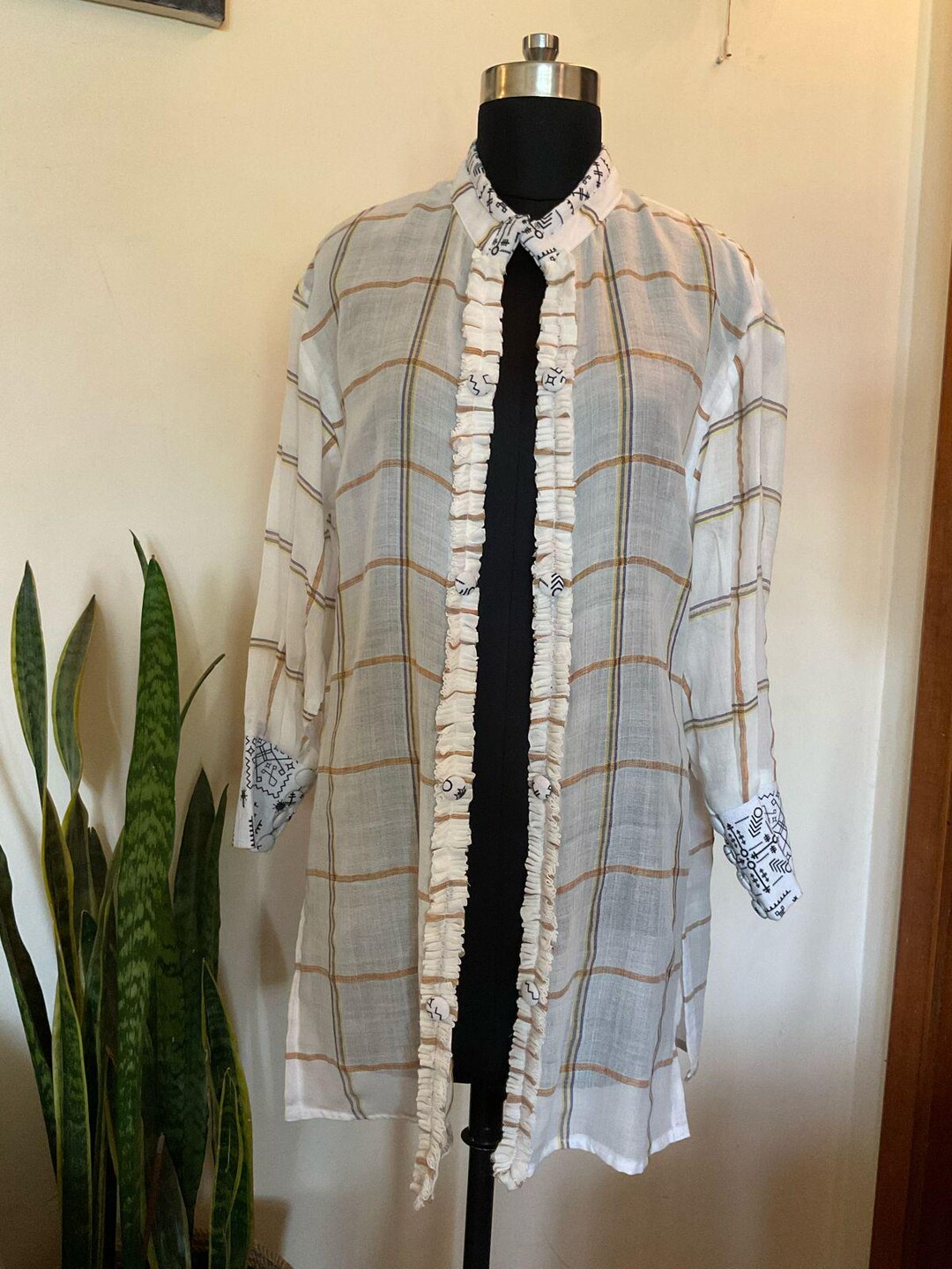 Dolmel - Plaid Shirt With Traditional Tattoo - Etsy