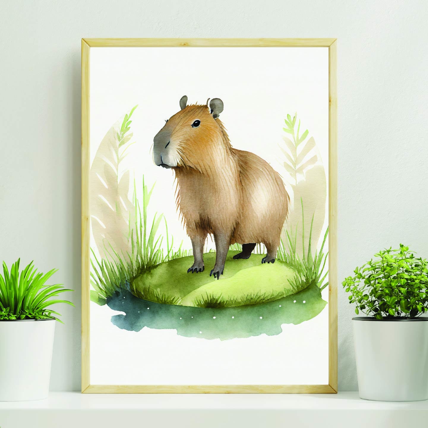 Capybara Digital Watercolor Artwork Instant Digital Download - Etsy