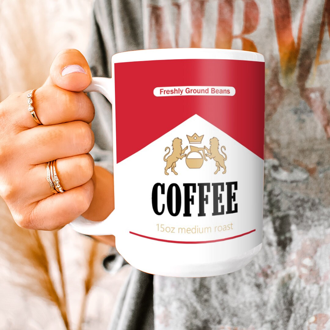 Marlboro Coffee Mug - Cigarettes - Coffee - Gift - Cigarette Mug ...
