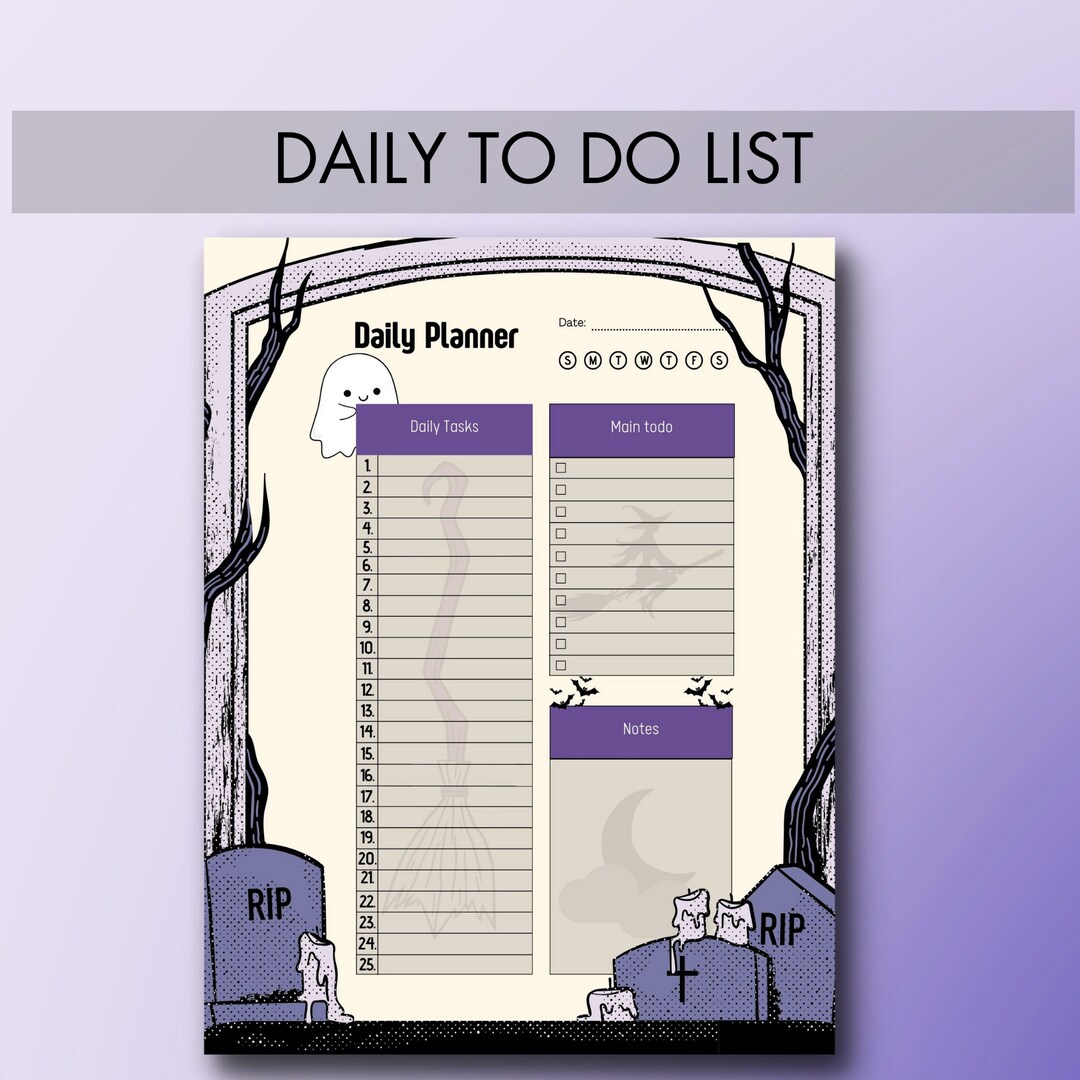 Halloween to Do List Fall Goodnotes Planner Digital - Etsy