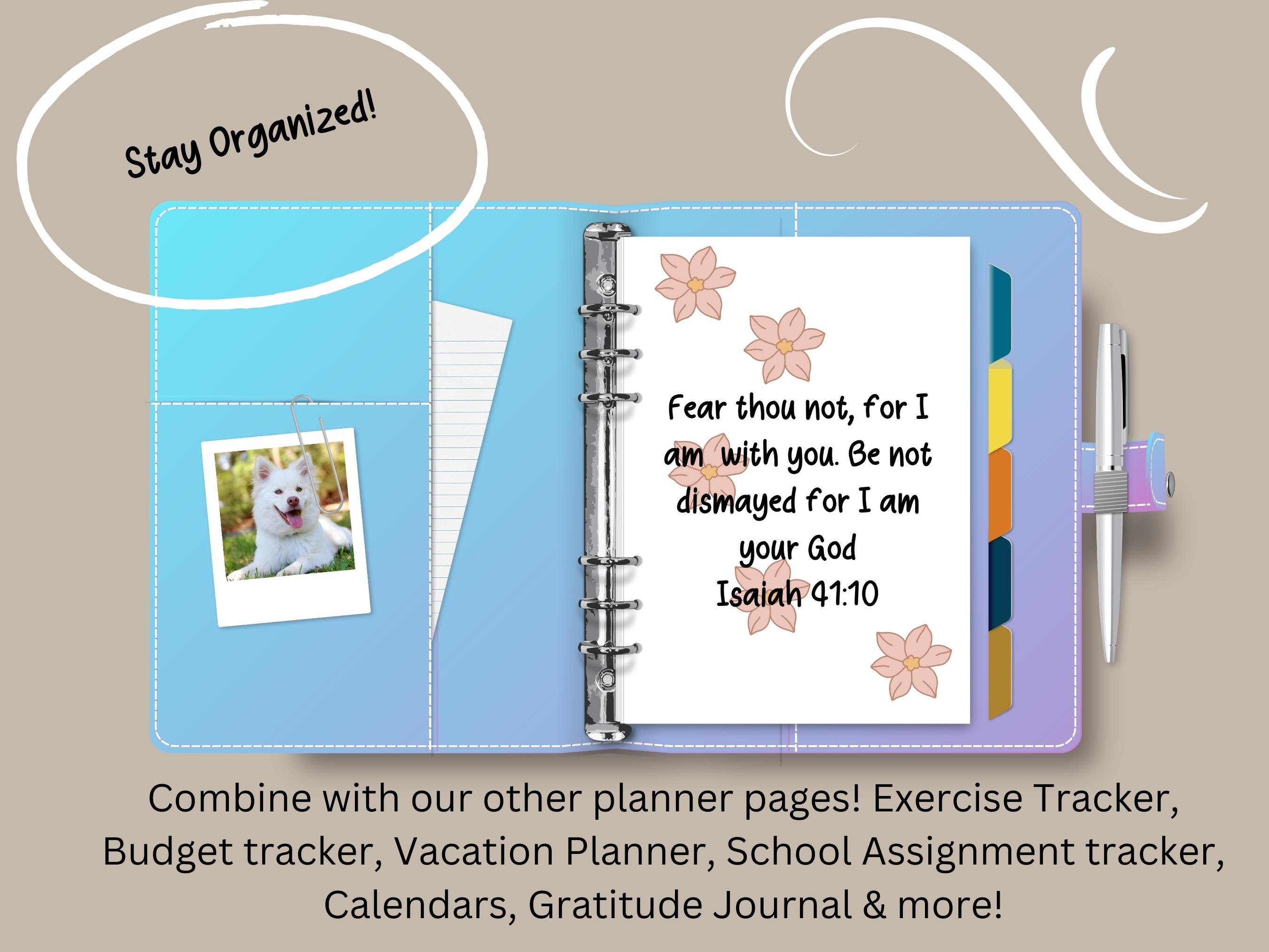 Planner Dashboard God's Character Bible Verse Pages set of 13 Printable ...