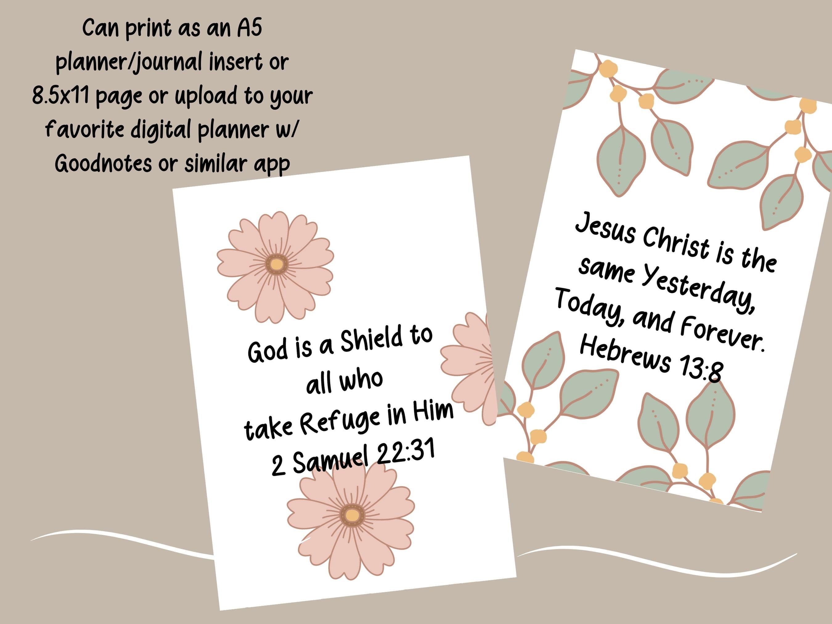 Planner Dashboard God's Character Bible Verse Pages set of 13 Printable ...