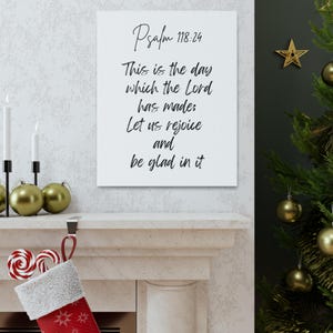 Scripture Sign, Psalm 118:24, Canvas Wall Art, Home Decor Sign ...