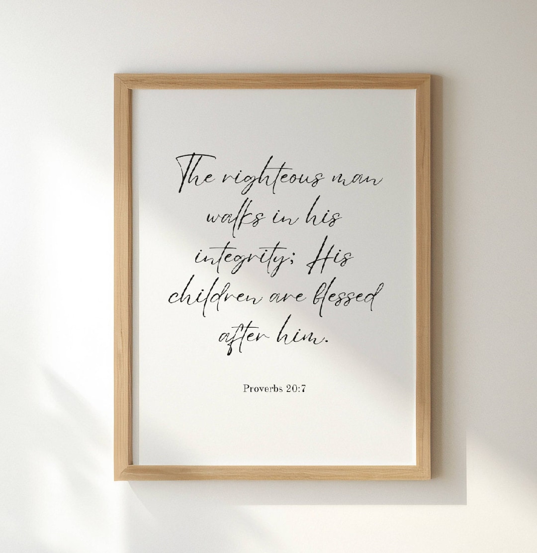 Christian Wall Art, Bible Verse Gift for Men, Bible Verse Art Prints ...