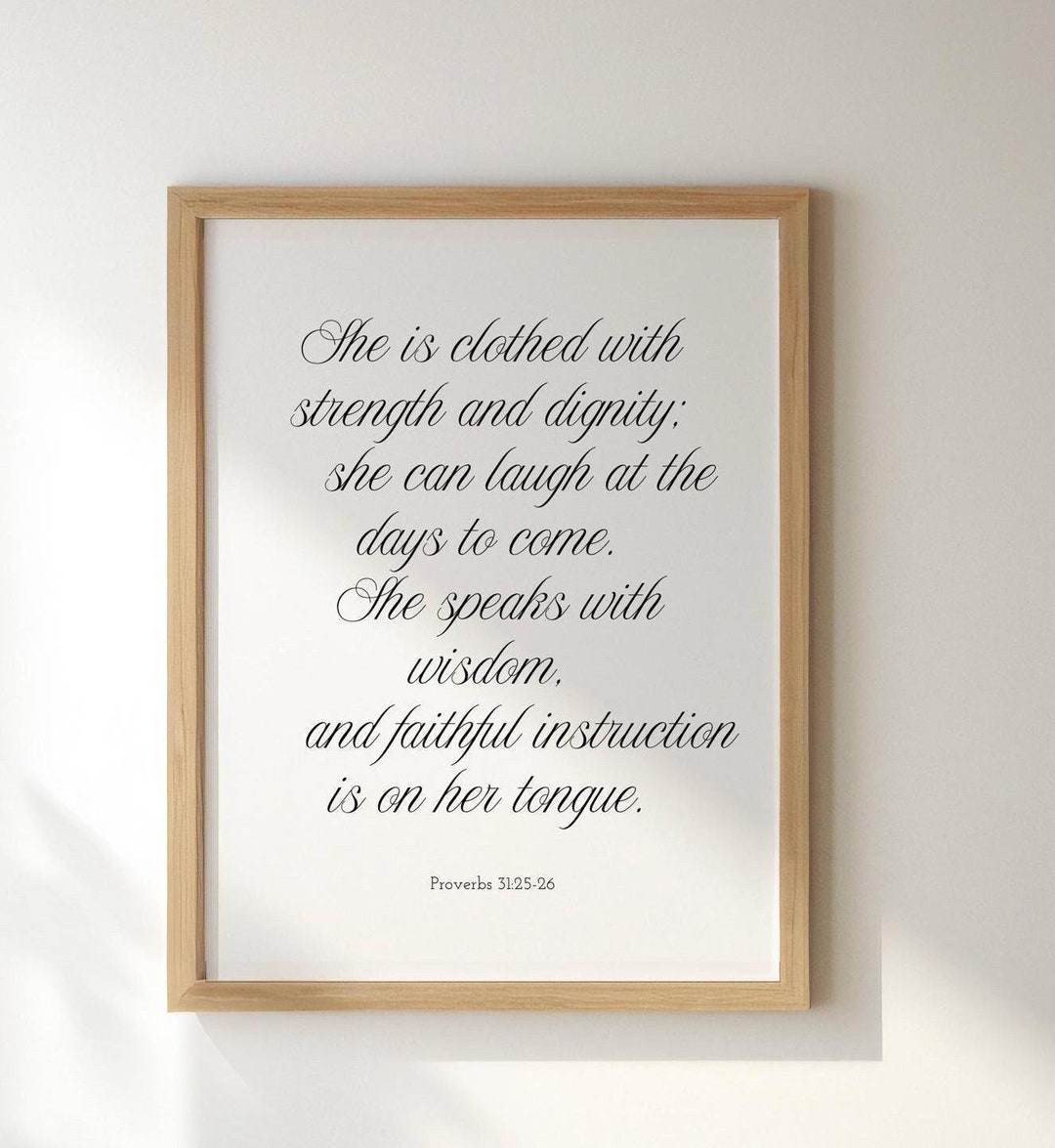 Proverbs 31 Printable Art: Bible Verse Poster (digital Download) - Etsy