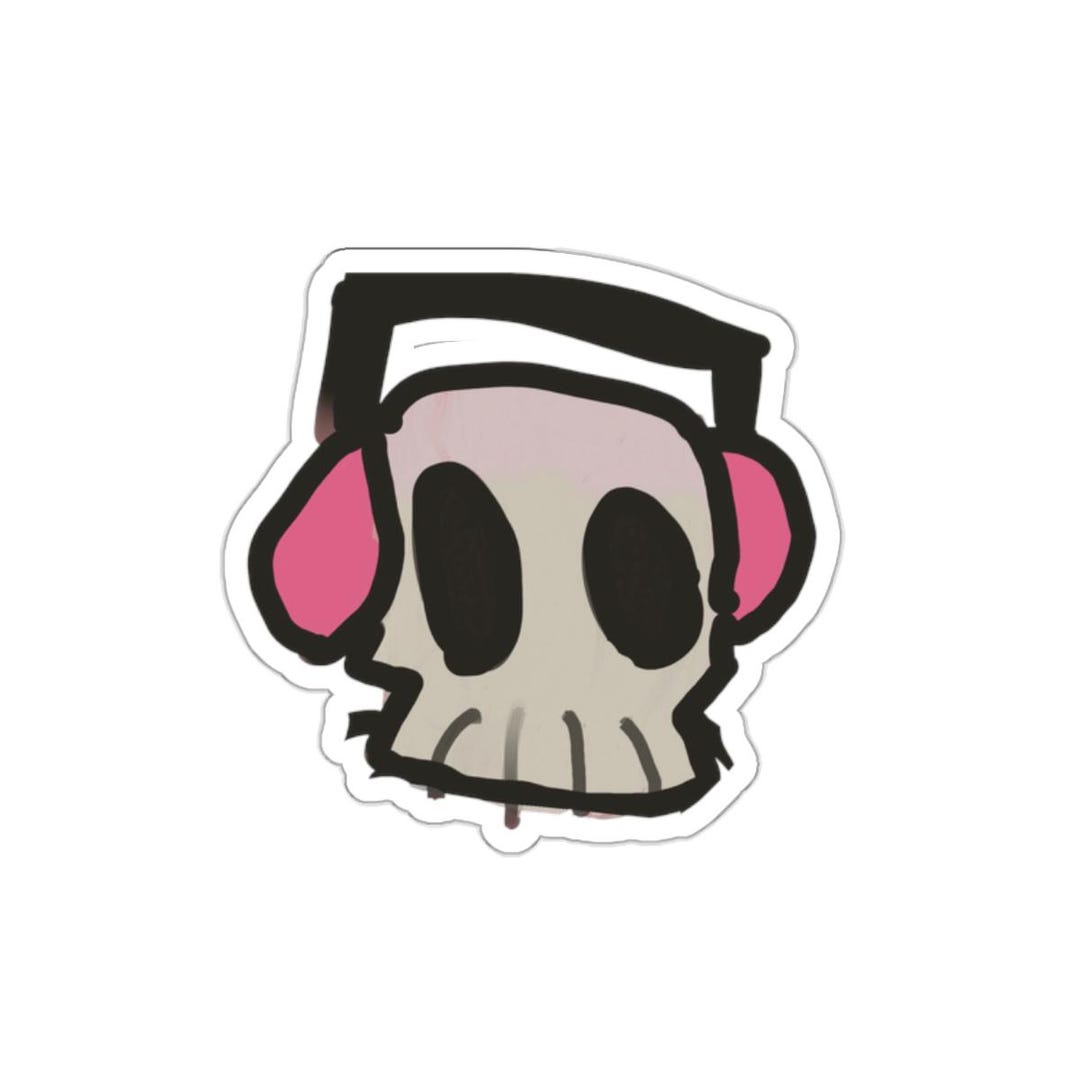 Sticker Sheets, Lil Skull Guy With Pink Headphones, Skull Stickers ...