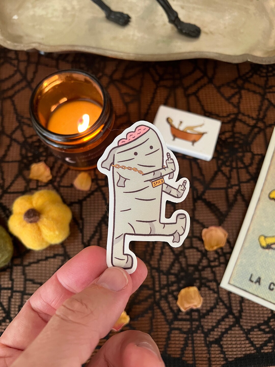 Rude Mummy Cute Vinyl Sticker - Etsy