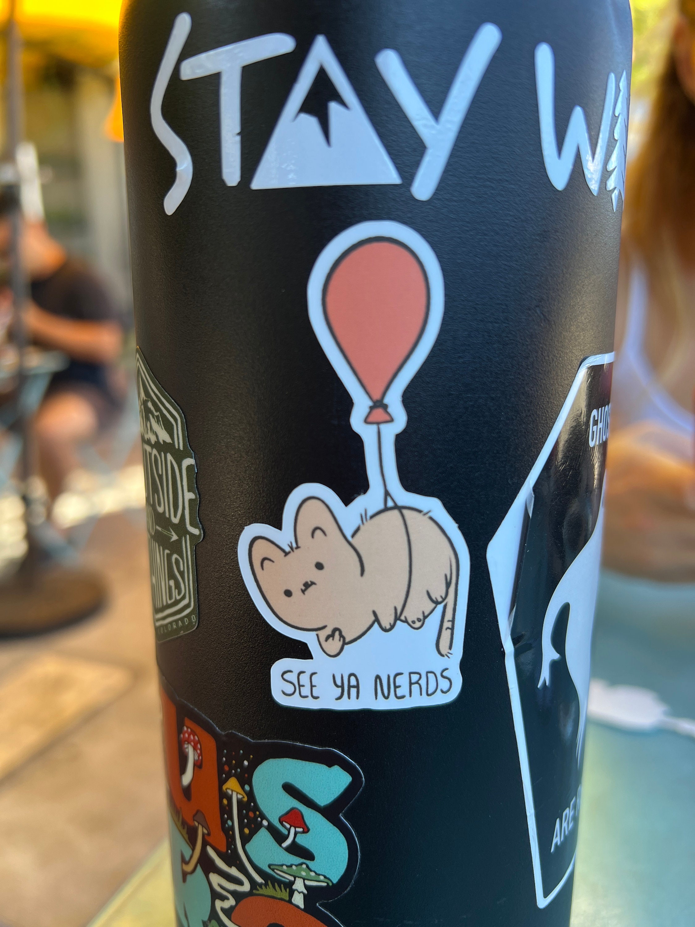 See Ya Nerds Cat on a Balloon Sticker - Etsy
