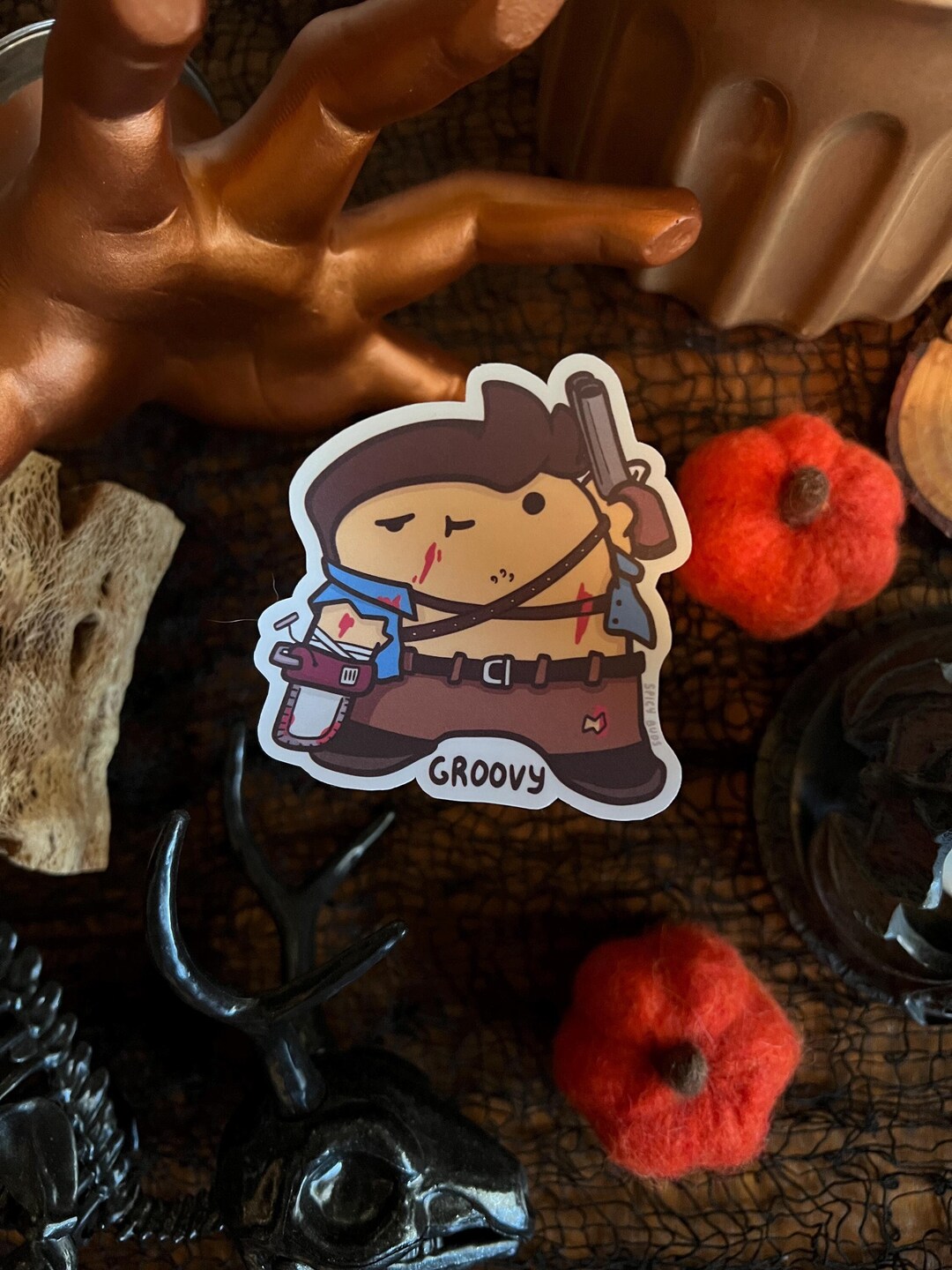 Evil Dead Ash Groovy Cute Vinyl Sticker - Etsy