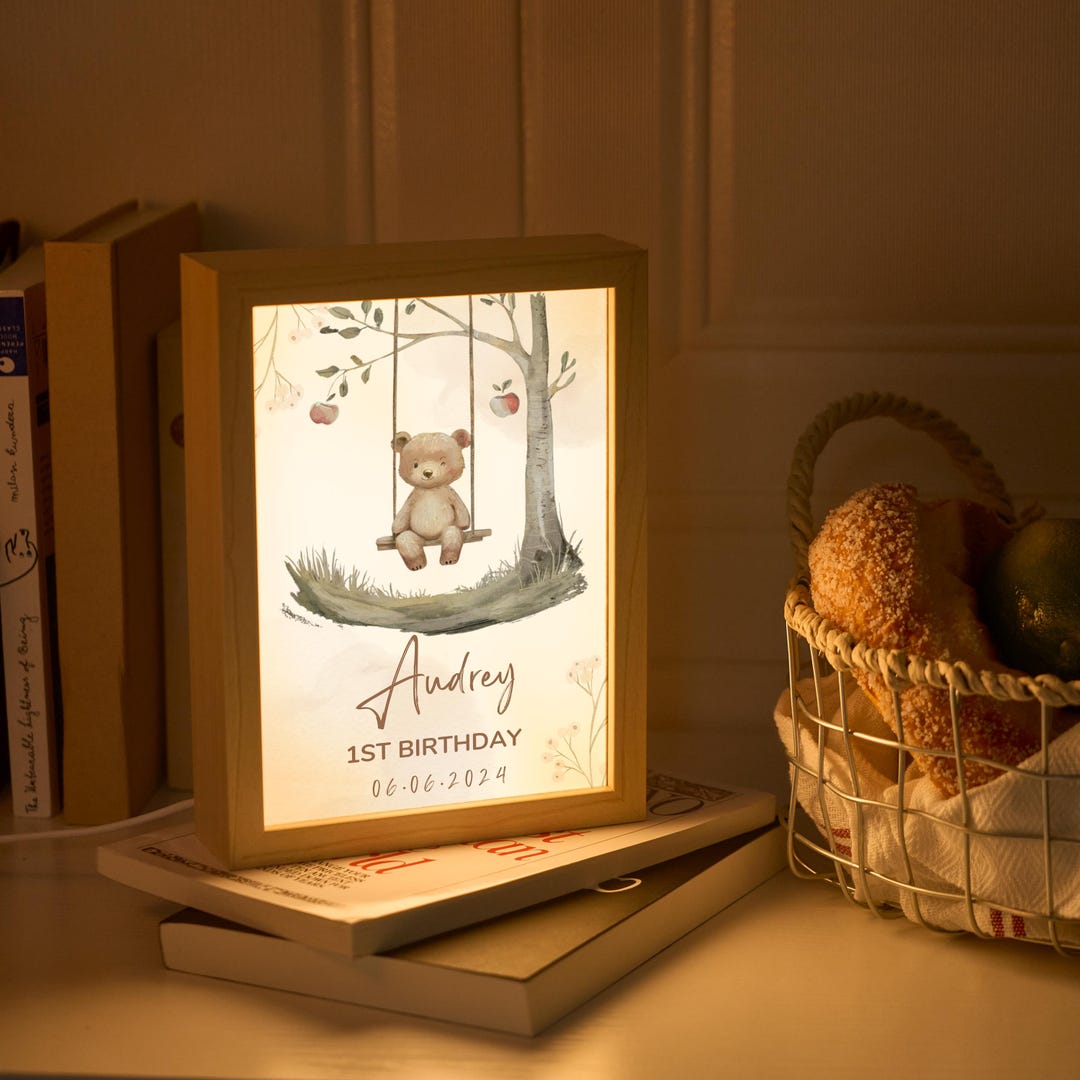Kid Light Box With Name Baby Birthday Gift Personalized Name Nightlight ...