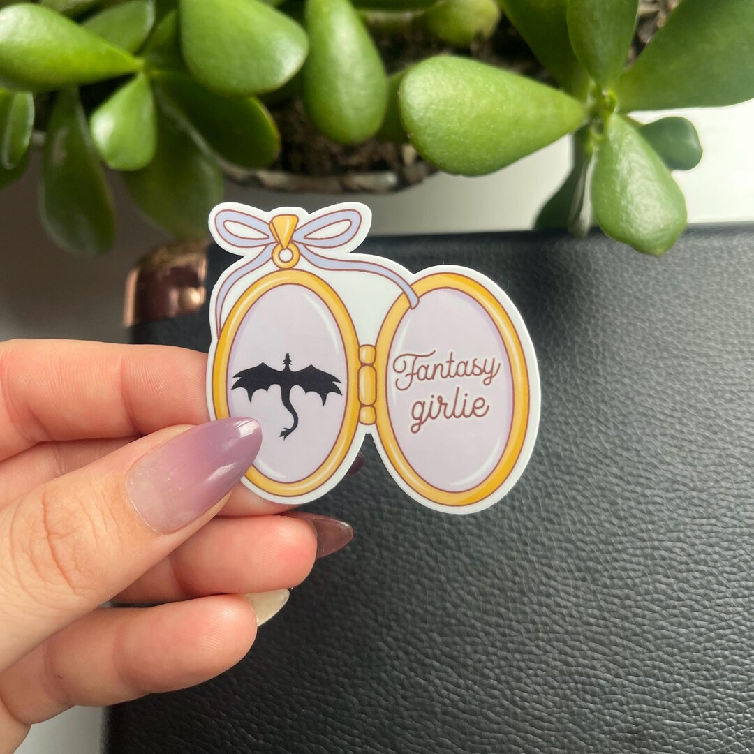 Fantasy Girlie Locket Sticker | Aesthetic Bookish Decal for Kindle ...