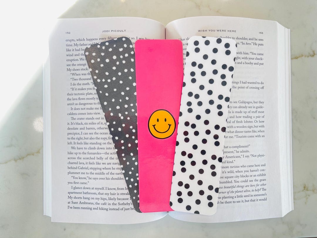 Happy Dots Bookmark Set – Bold Polka Dot and Smiley Face Handmade ...