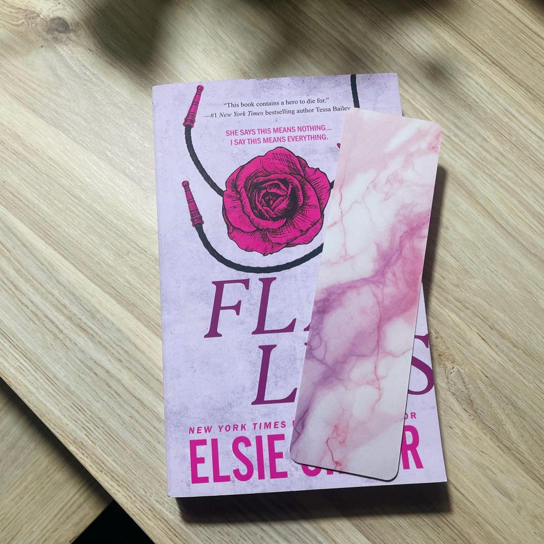 Pink Marble Bookmark – Elegant Marble Design | Soft Pink & White Color ...