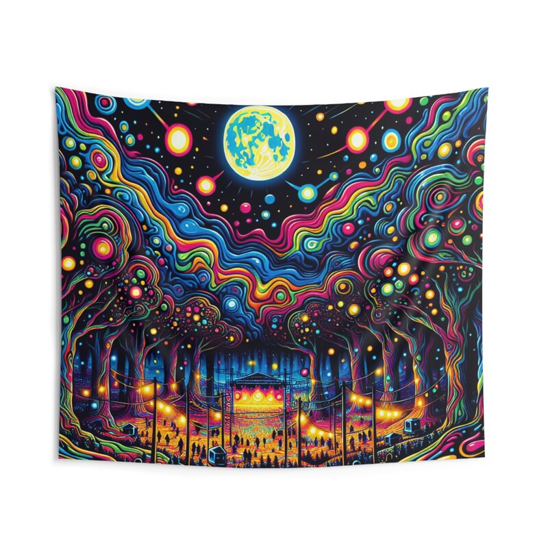 Psychedelic Tapestry - Etsy
