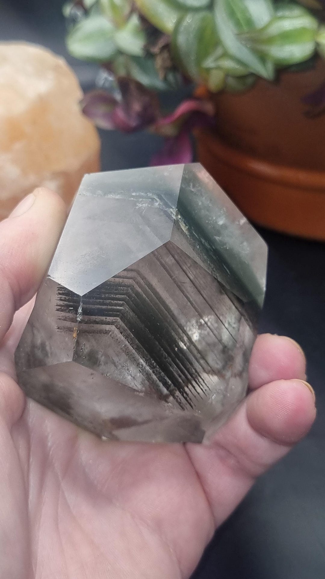 Garden Quartz Chlorite Phantom Quartz With Lodalite Inclusions, Phantom ...