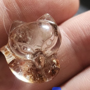 Mini Garden Quartz Nine Tails Fox, Mini Quartz, Fox Crystal Figurine ...