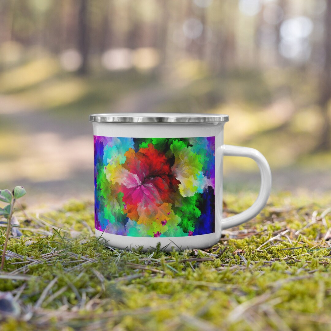 Trippy Hippy Colorful Rainbow Cloud Explosion Psychedelic Mug Cup ...