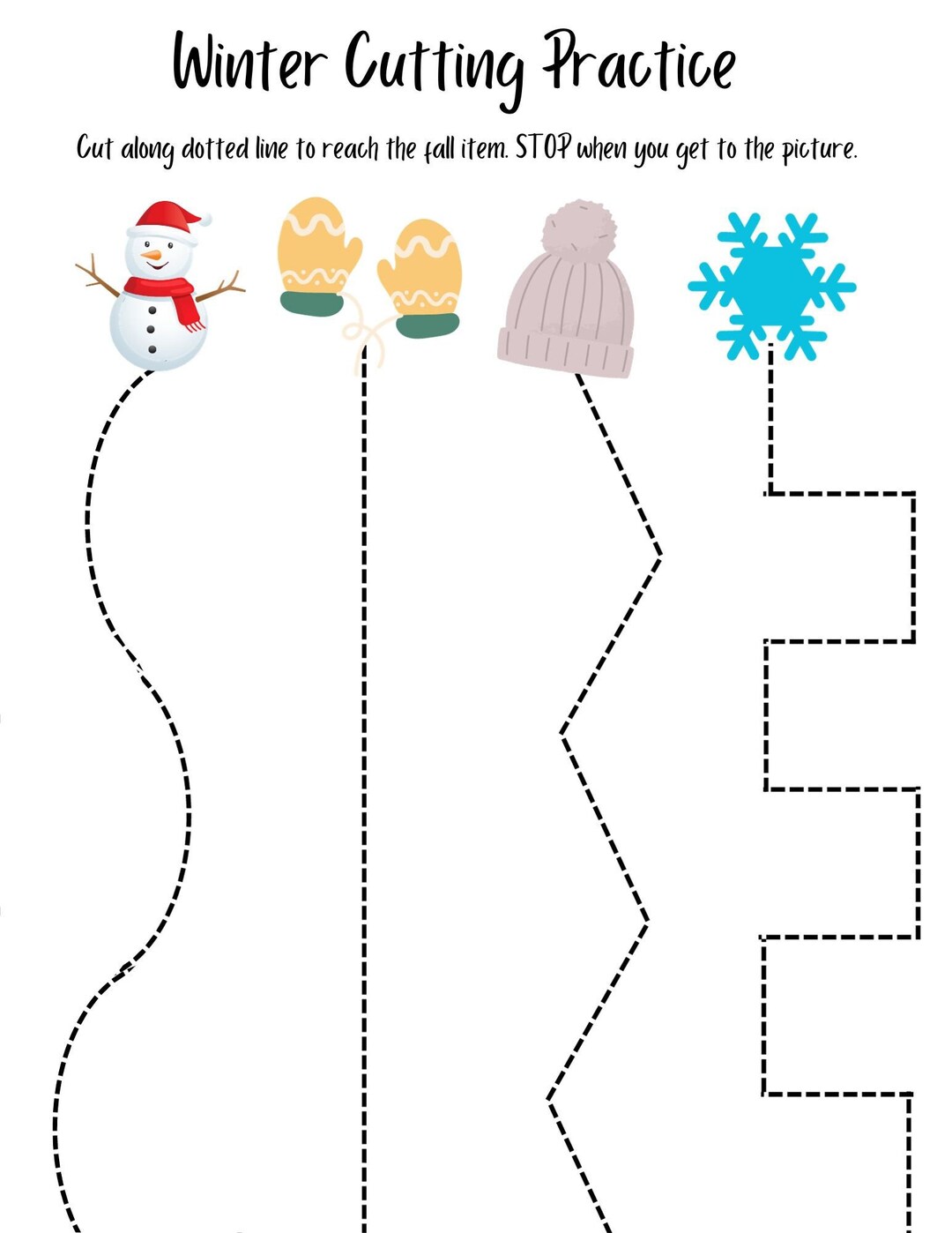 Winter Cutting Practice - Etsy