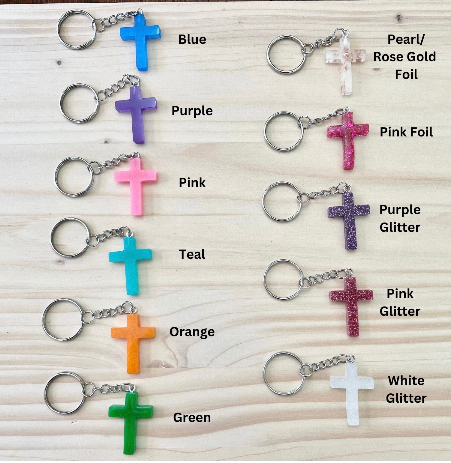 Mini Cross Keychains, Resin Epoxy, Perfect for Gifts! - Etsy