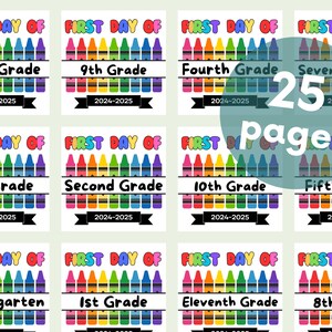 First Day of School Sign, Back to School Picture, Year 2024-2025, Back ...