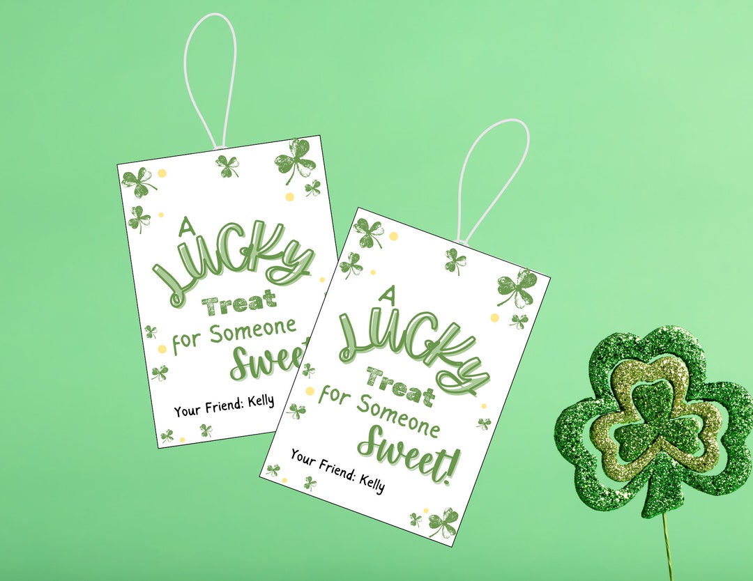 EDITABLE St Patricks Day Tag, Printable I'm so Lucky St Patricks Tag ...