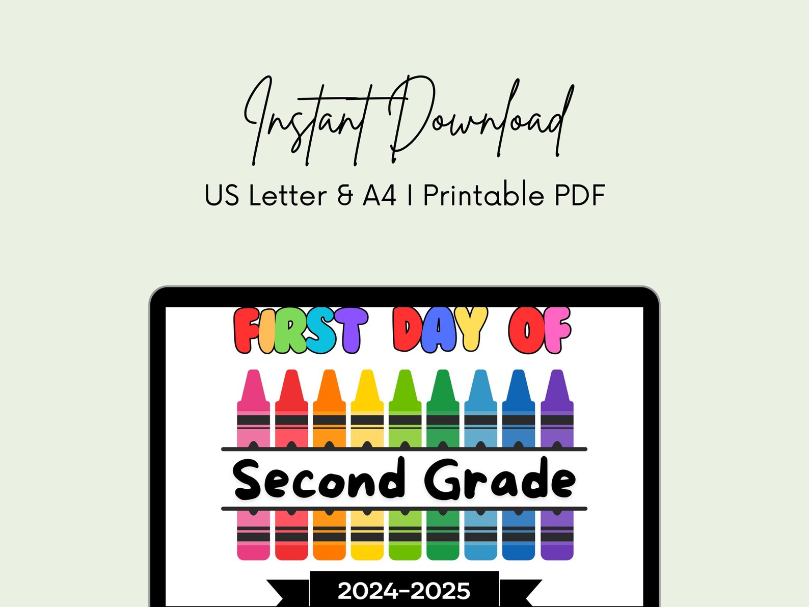 First Day of School Sign, Back to School Picture, Year 2024-2025, Back ...