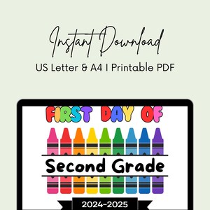 First Day of School Sign, Back to School Picture, Year 2024-2025, Back ...