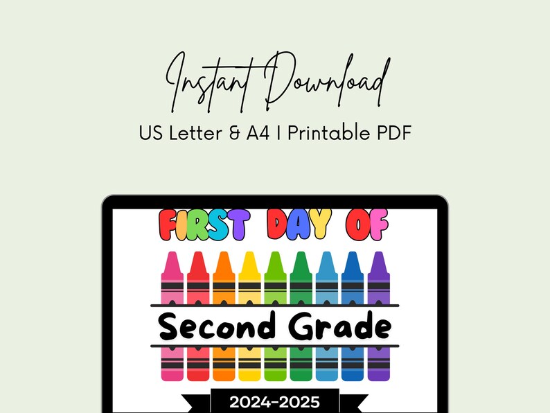 First Day of School Sign, Back to School Picture, Year 2024-2025, Back ...